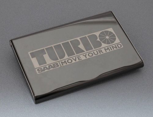 Purchase SAAB TURBO Titanium Color Lacquered Metal Name Card Case ...