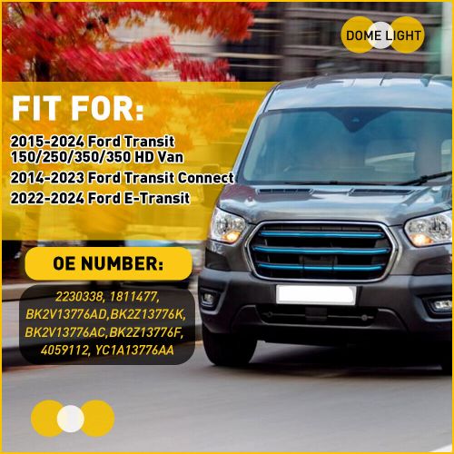 Purchase Pair Clear Cargo 24LED Van Dome Light For Ford 2015-2024 ...