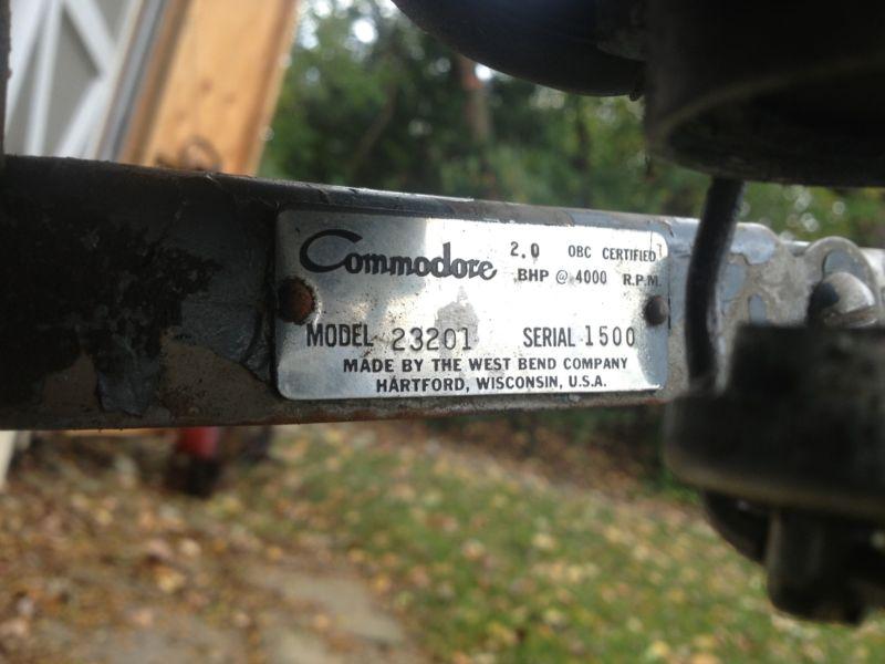 Buy Vintage Commodore 2 Horsepower Outboard Motor for Parts or Repair ...