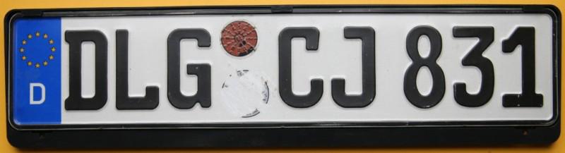 Buy German EURO license plate + black frame Audi A6 A4 Avant Volkswagen ...