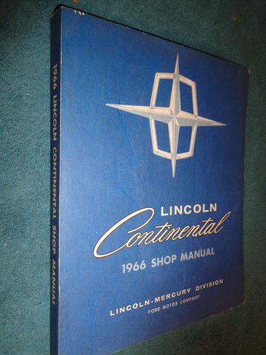 Buy 1966 LINCOLN CONTINENTAL SHOP MANUAL / NICE ORIGINAL SERVICE BOOK ...