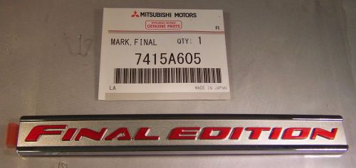 Buy 7415A605 GENUINE MITSUBISHI LANCER EVOLUTION EVO X FINAL EDITION ...