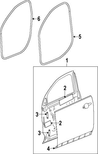 Buy GMC 22774586 GENUINE OEM FACTORY ORIGINAL DOOR W'STRIP in ...