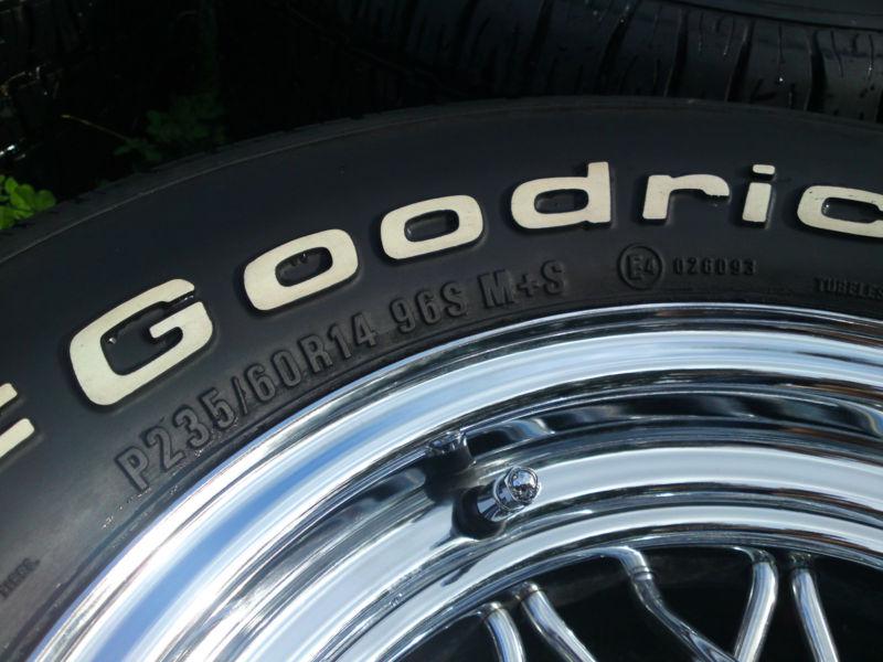 Buy Set of 4 Chrome Cragar Star Wire Wheels 30 Spokes With BF Goodrich ...