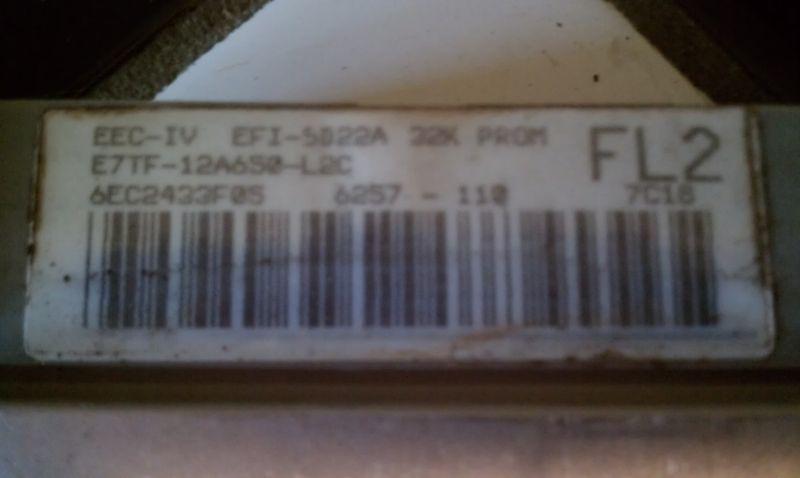 Buy 1987-1989 F250 F150 BRONCO 4.9L MT ENGINE COMPUTER EEC ECU E7TF ...
