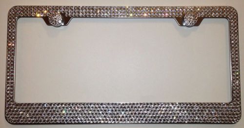 Purchase SWAROVSKI CRYSTAL license plate frame 6 rows Large Crystal On ...