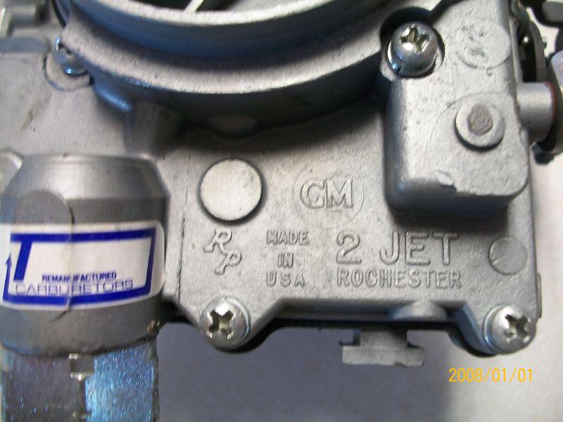 Purchase REMANUFACTURED GM ROCHESTER CARBURETOR 2BBL 2JET CARB NEVER ...