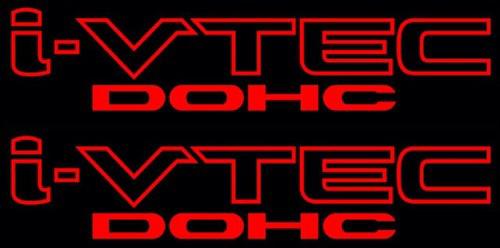 Purchase (2) i-VTEC DOHC *RED* Decals Stickers Set VTEC CIVIC JDM in ...
