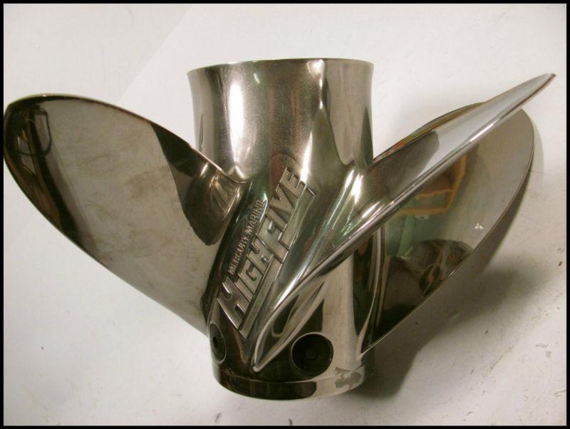 Find NEW 5 Blade MERCURY QUICKSILVER HIGH FIVE Propeller RH STAINLESS ...