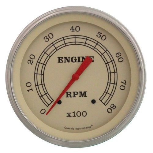 Sell Classic Instruments VT71GLF Tachometer 8,000 RPM - Vintage - Gold ...