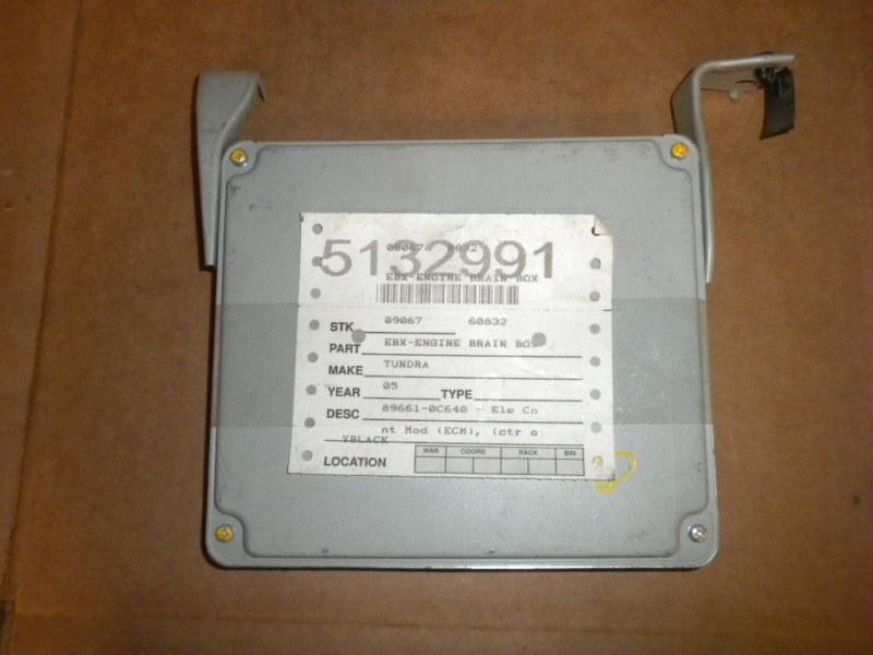 Find 2005 Toyota Tundra Engine Brain Box, Ele Cont Mod (ECM), (ctr dash ...