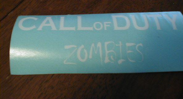 Find CALL OF DUTY ZOMBIES WHITE VINYL STICKERS NEW in Longs, South ...