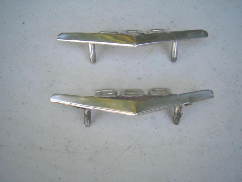 Sell Ford 289 V8 Fender Badge Emblems 63,64,65,66, Mustang, Fairlane ...