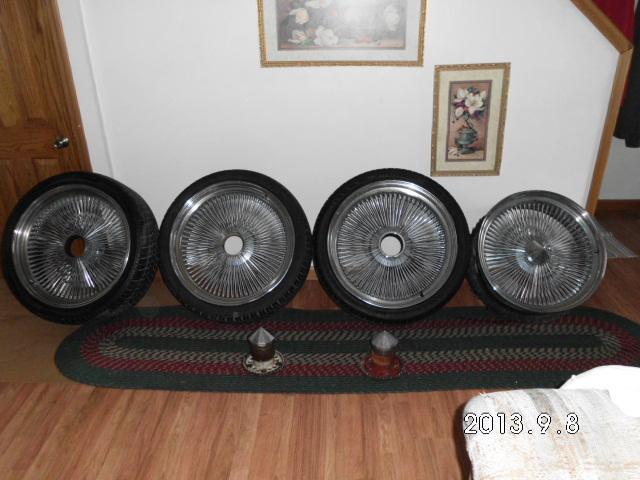 Sell 22 Inch 204 spoke dayton player style Chrome Wire Wheels Full Set ...