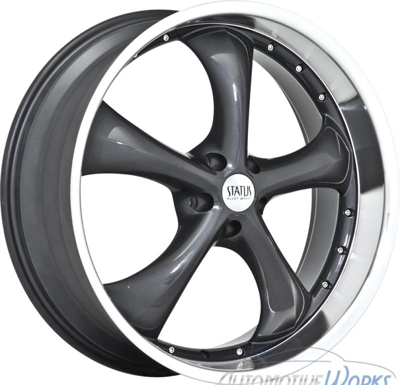 Sell 22x8.5 Status Retro 5x114.3 5x4.5 +35mm Charcoal Rims Wheels Inch ...
