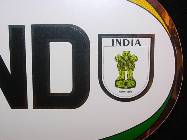 Sell IND INDIA INDIE sticker decal Bumper/window car oval country flag ...