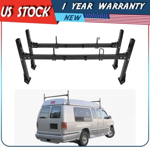 Sell Black VAN 2 Bar Ladder Roof Rack FOR Ford Econoline Van Fullsize ...