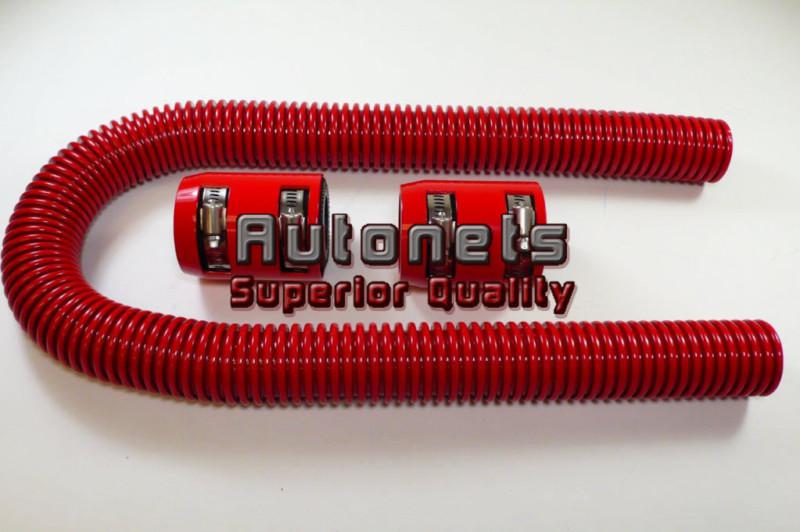 Sell 36" Red Stainless Steel Radiator Hose Kit Red End Cap Street Hot ...