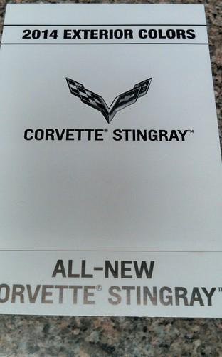 Sell 2014 Chevrolet Corvette Stingray color chart in Bozrah ...