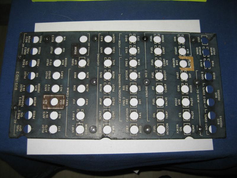 Sell Bell Helicopter 412 Lighted Panel Circuit Breaker Panel, p# 412 ...
