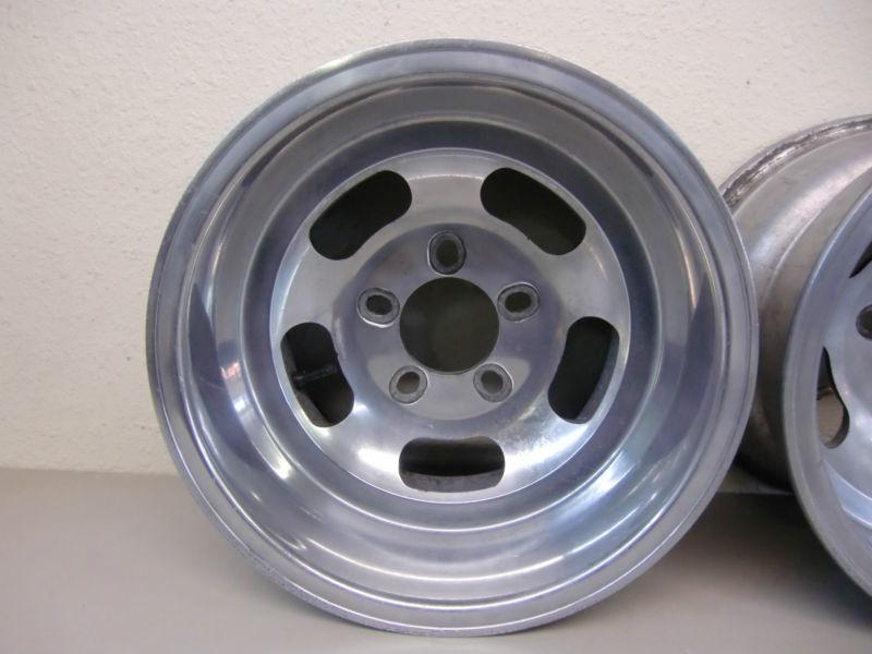 Sell (2) 14"X9" ET E-T MEETS ALUMINUM SLOT OLD VINTAGE WHEELS GASSER ET ...