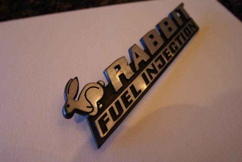 Purchase Volkswagen VW Rabbit 'Fuel Injection' Rear Emblem Badge mk1 in ...