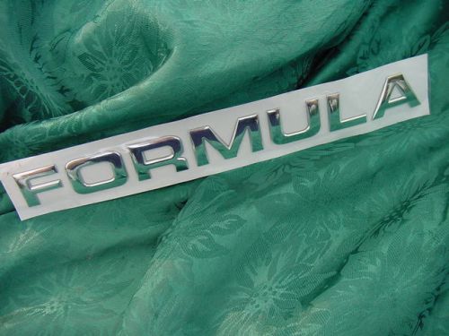Purchase FORMULA BOAT EMBLEM BADGE CHROME 7 LETTERS 10-5/8" LONG X 1-1/ ...