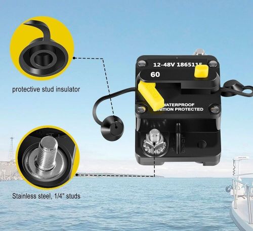 Purchase MKR-27 1865115 Circuit Breaker Waterproof 60AMP For Minn Kota ...