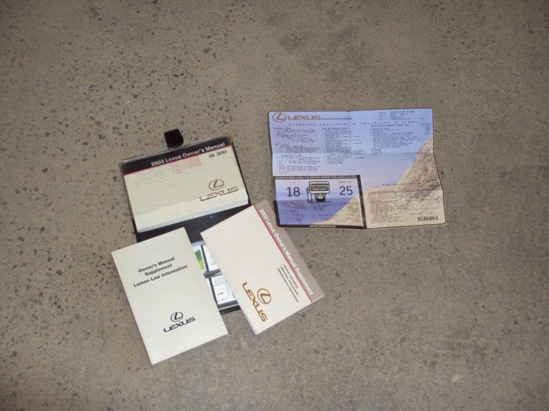 Purchase 2003 LEXUS IS300 Factory OWNER'S MANUALS & Leather CASE ...