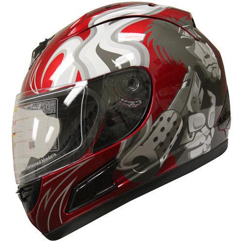 Buy Motorcycle Helmet Full Face Sports Helmets The Assasin Wine Red in ...