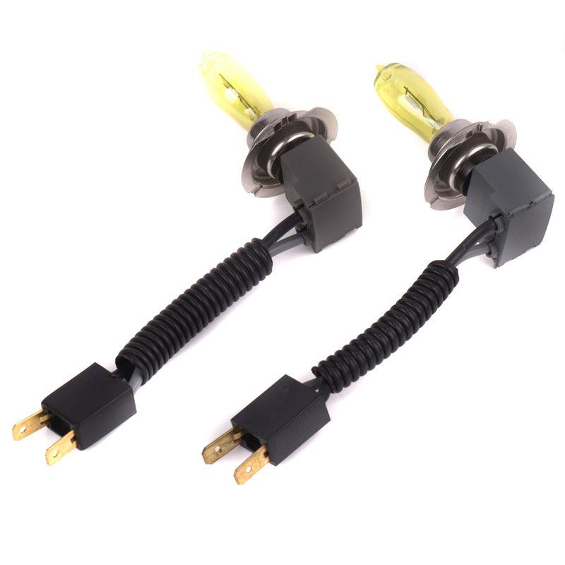 Buy 2 x H7 PX26D 12V 3000K 100W Golden Yellow Auto HOD Halogen Bulbs ...