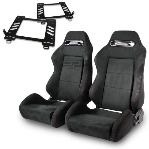 Buy TYPE-R RACING SEAT FULL BLACK SUEDE+SILDER+FOR 98-05 MIATA MX-5 NB ...