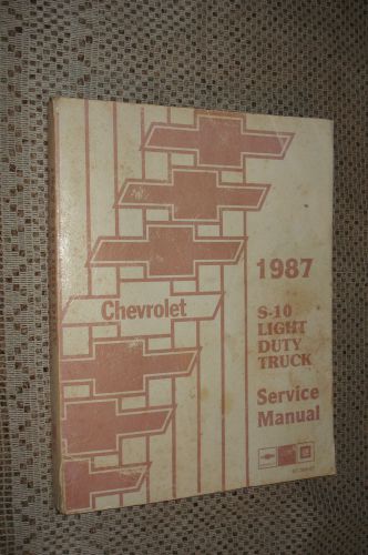 Buy 1987 CHEVY S-10 TRUCK SHOP MANUAL ORIGINAL SERVICE BOOK RARE in ...