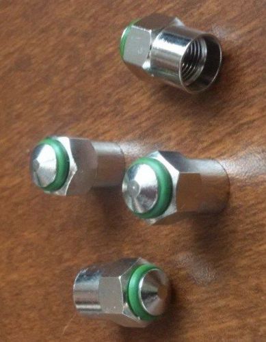 Buy TPMS Nitrogen green ring Chrome tire valve caps with seal package ...