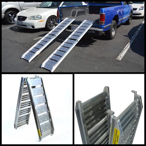 Buy (PAIR) 6FT Aluminum Folding Truck Ramp 440LB/200KG Construction ...