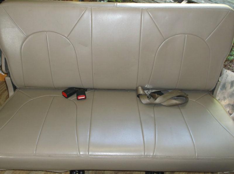 Buy FORD EXPEDITION BENCH THIRD 3RD ROW SEAT TAN LEATHER Fits 1997-2002 ...