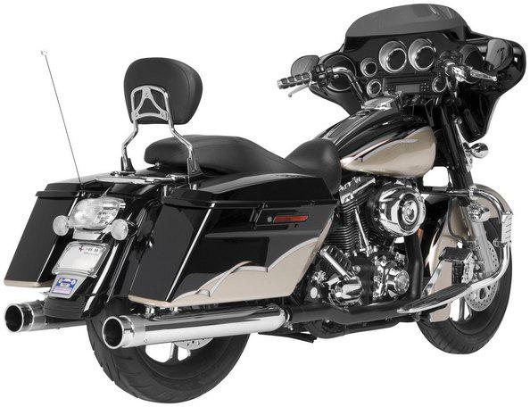 Buy RUSH TRUE DUAL HEAD PIPES BLACK HARLEY-DAVIDSON FLH 1985-2006 in ...