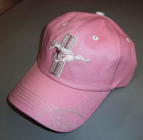 Find NEW FORD MUSTANG EMBROIDERED TRIBAR TRI-BAR PINK BASEBALL HAT/CAP ...