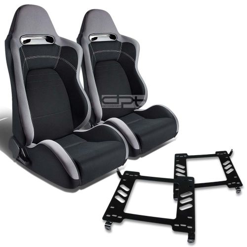 Find TYPE-R RACING SEAT GRAY BLACK CLOTH+SILDER+FOR 90-99 MR2 SW20 ...