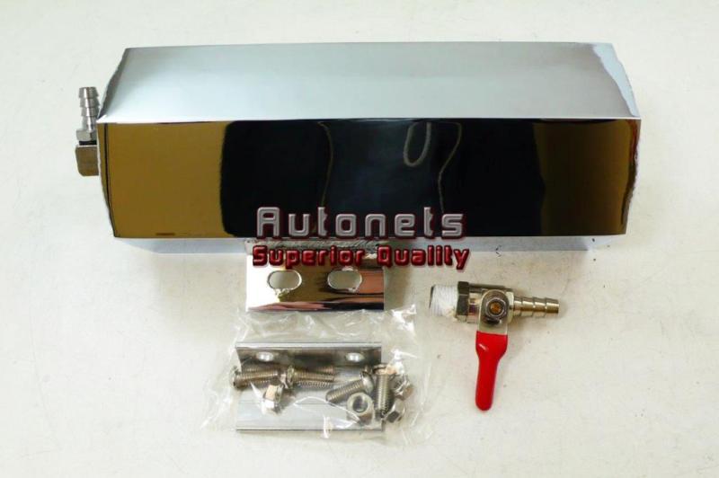 Find Chromed Aluminum Universal 3" x 8" Hexagon Radiator Overflow Tank ...
