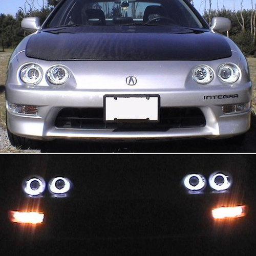Find 94-97 Integra 2dr Halo Projector Headlights + Bumper Light ...