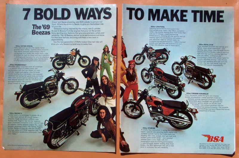 Find 1146 1969 BSA Model Line Two Page Full Colour Ad! in Duncans Mills ...