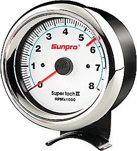 Sell Sunpro Sun Super Tach II chrome Bezel New 0-8000 RPM tachometer ...