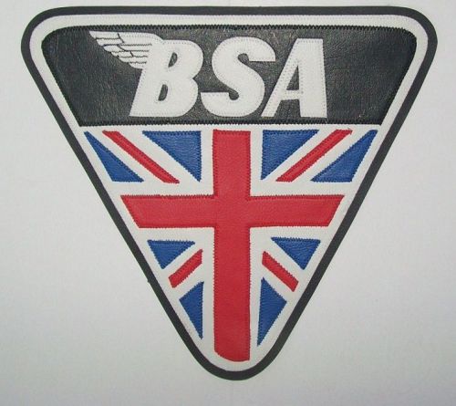 Sell BSA Motorcycles patent plate back patch. 10 inch. Synthetic ...