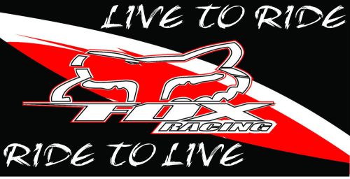 Sell Fox Racing Full Color Custom Vinyl Banner Dirt Bike Racing Moto ...