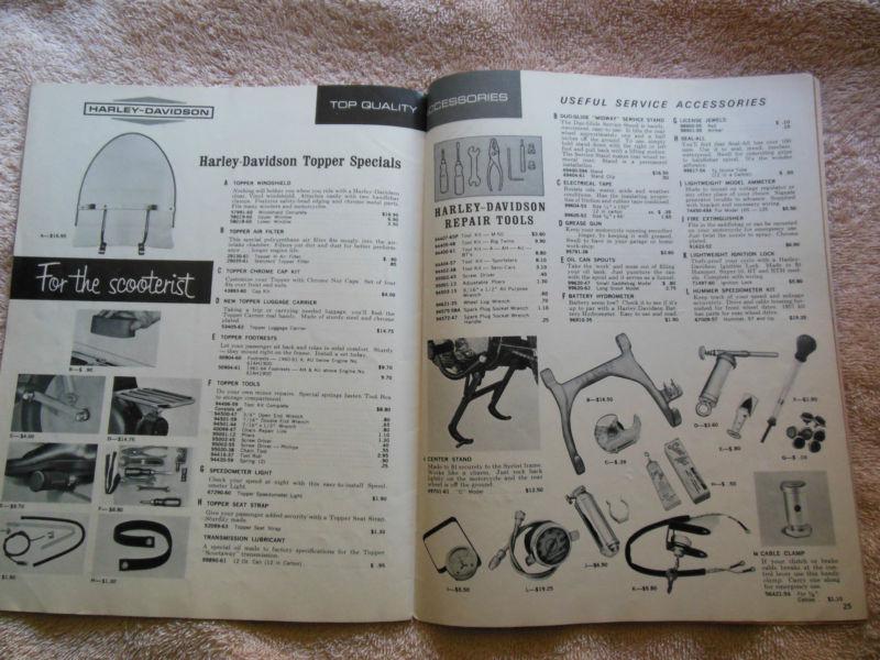 Sell 1965 HARLEY DAVIDSON ACCESSORY CATALOG BROCHURE PANHEAD ELECTRA ...