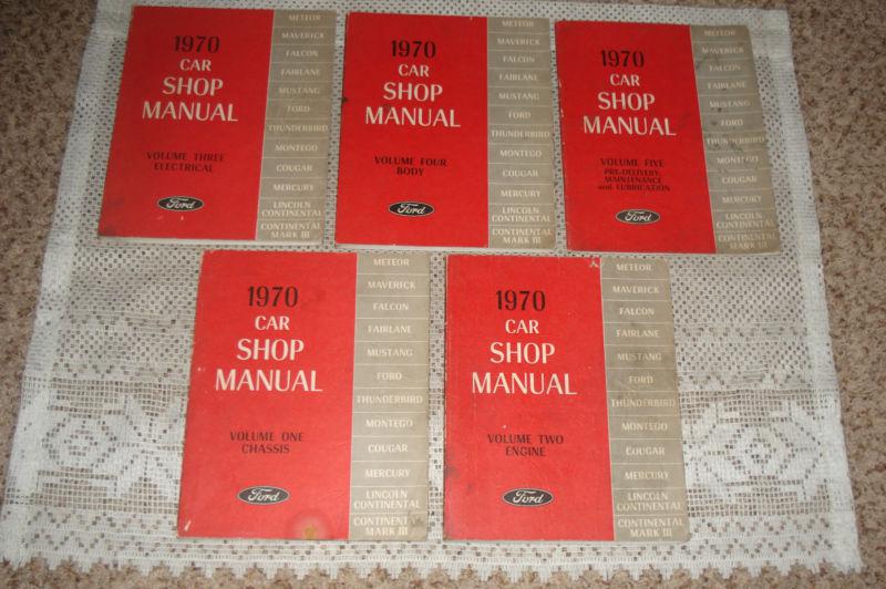 Purchase 1970 FORD LINCOLN MERCURY SHOP MANUAL SET ORIGINAL SERVICE ...