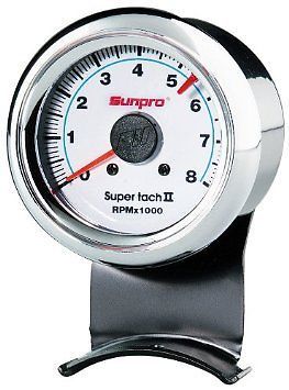 Purchase Sunpro Sun Super Tach II white face New 0-8000 RPM tachometer ...