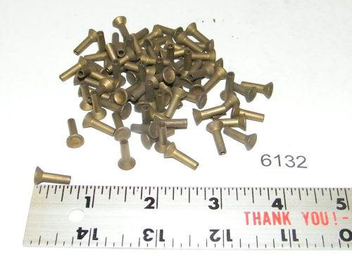 Purchase 4-7 Vintage Cupped Brass Tubular Brake Clutch Rivets Qty 76 in ...