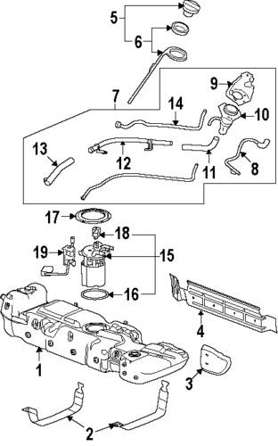 Purchase CHEVROLET 19259393 GENUINE OEM FACTORY ORIGINAL FUEL PUMP in ...
